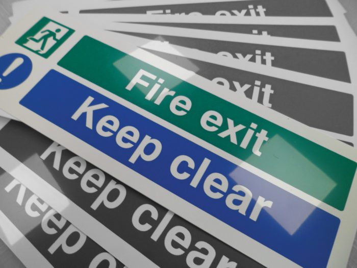 fire-exit-stickers - Signs Northwest