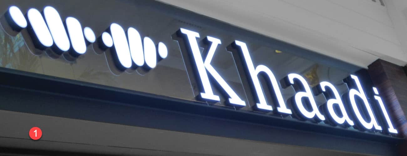 Khaadi - illuminated sign 1 - Signs Northwest
