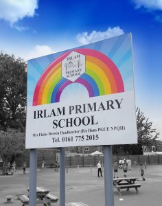 irlam-primary-freestanding-sign - Signs Northwest