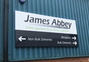 james-abbey-diection-sign - Signs Northwest