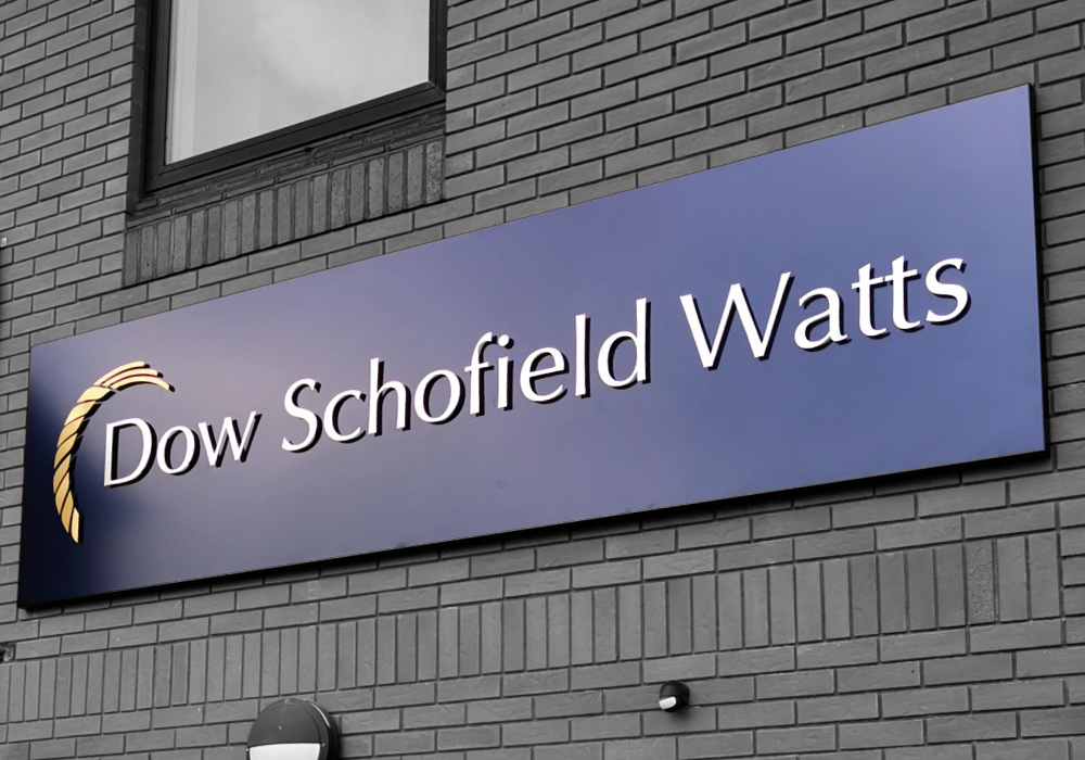 dow-schofield-watts-building-sign - Signs Northwest